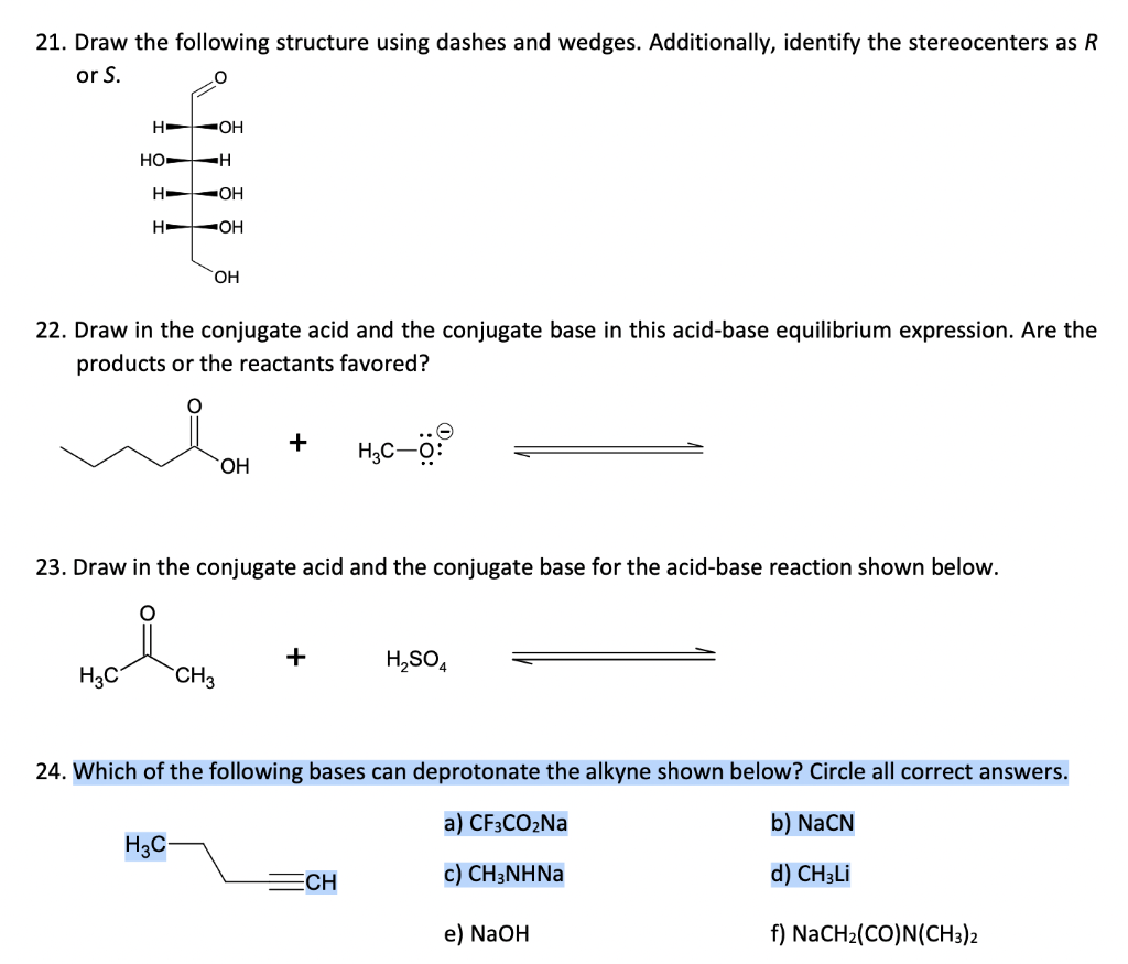 Solved 21. Draw the following structure using dashes and | Chegg.com