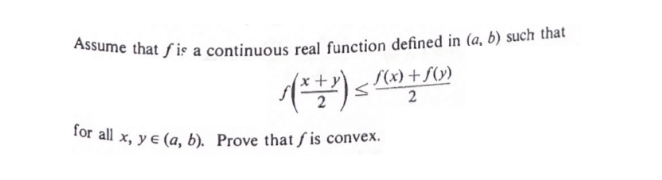 Solved Assume that f is a continuous real function defined | Chegg.com