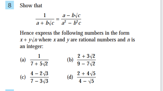 Solved 8 ﻿Show that1a+b?2c=a-b?2ca2-b2cHence express the | Chegg.com