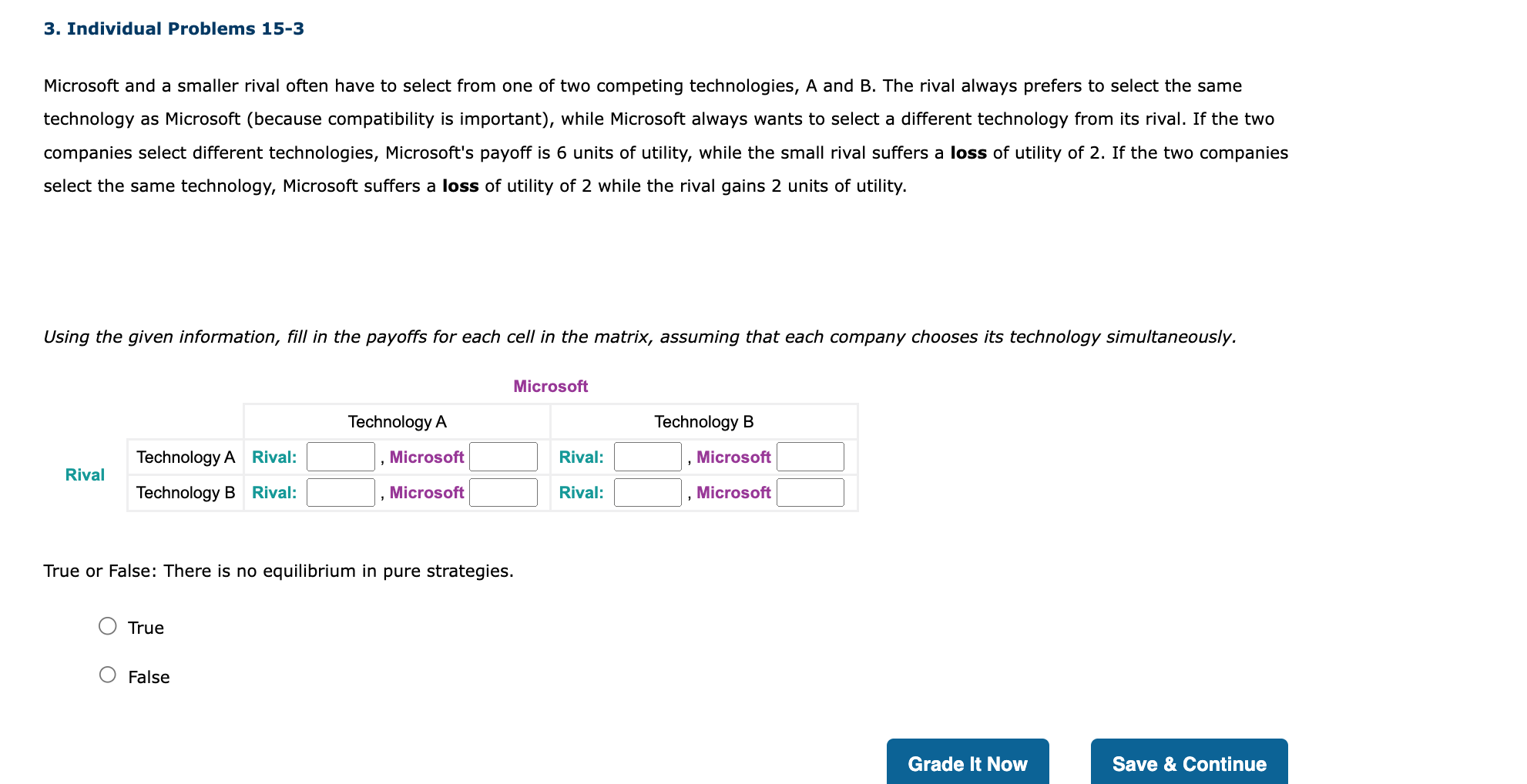 Solved 3. Individual Problems 15-3 Microsoft and a smaller | Chegg.com