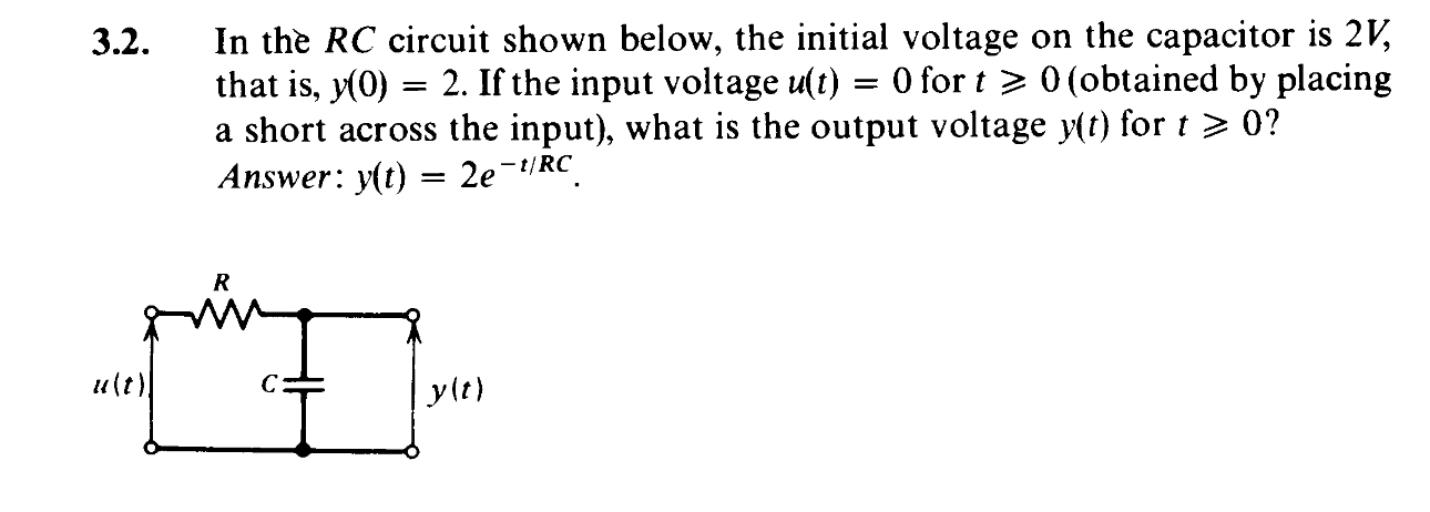 Solved 2. In the RC circuit shown below, the initial voltage | Chegg.com