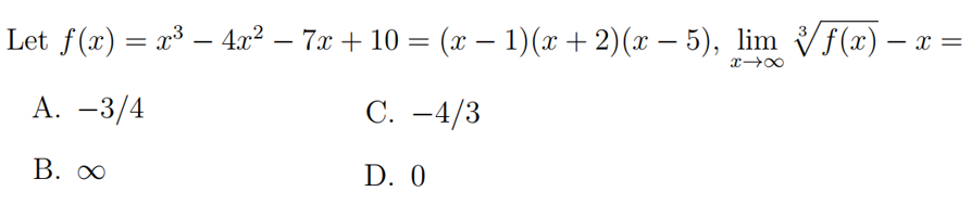 Solved Let f(x) = x3 – 4x2 – 7x + 10 = (x - 1)(x + 2)(x – | Chegg.com