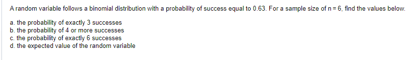 Solved A random variable follows a binomial distribution | Chegg.com