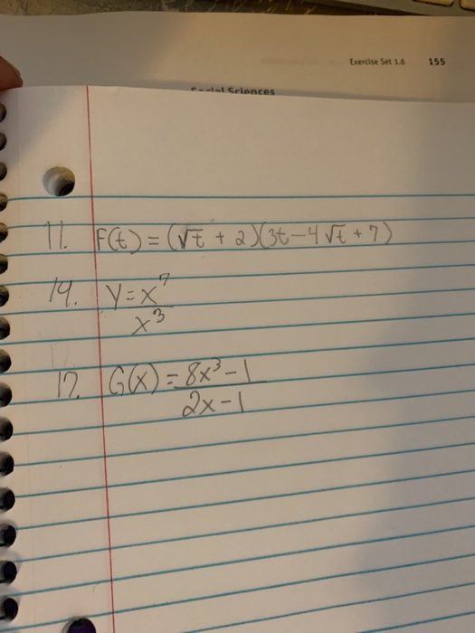 Solved Exercise Set 1.6 155 | Chegg.com Solved Exercise Set 1.6 155 | Chegg.com