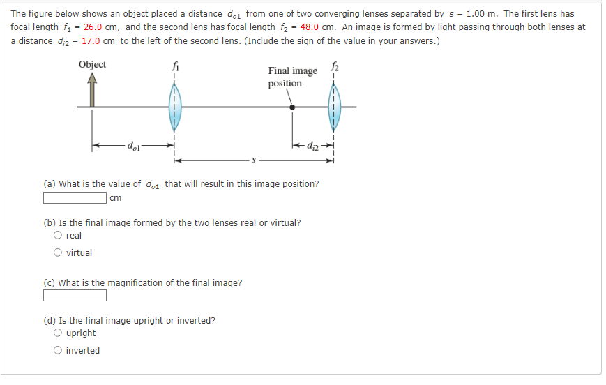 Solved The figure below shows an object placed a distance | Chegg.com
