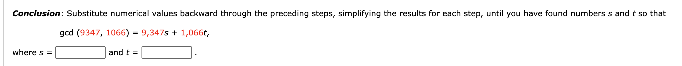 Solved Use the extended Euclidean algorithm find the | Chegg.com