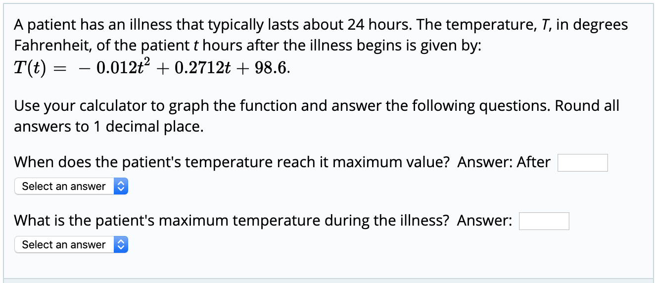 Solved A patient has an illness that typically lasts about | Chegg.com