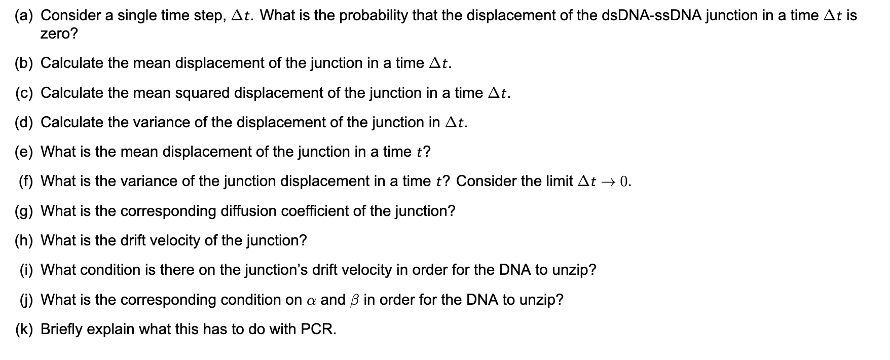 Solved In this problem, you will explore DNA zipping and | Chegg.com