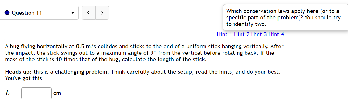 Solved Which conservation laws apply here (or to a specific | Chegg.com