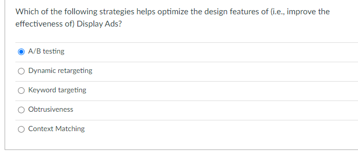 Solved Which of the following strategies helps optimize the | Chegg.com