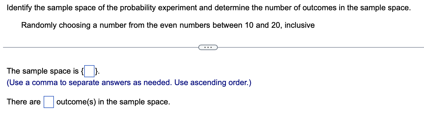 Solved Identify the sample space of the probability | Chegg.com