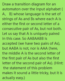 Solved Draw a transition diagram for an automaton over the | Chegg.com