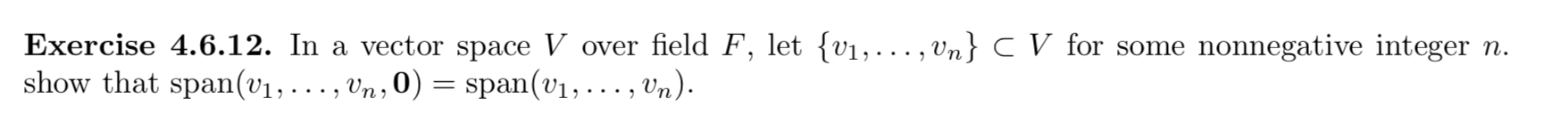 Solved Exercise 4.6.6. Let {V1, ... , Vn} be a finite | Chegg.com