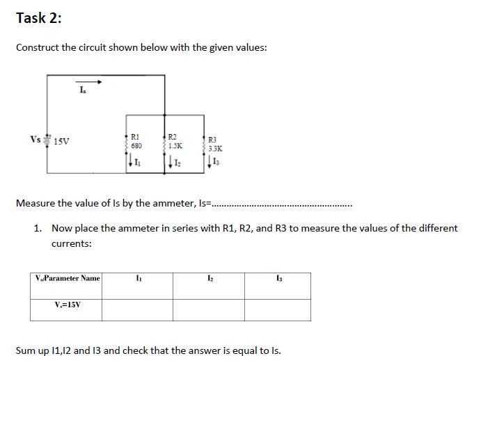 Solved Complete all following tasks By using Multisim. Task | Chegg.com