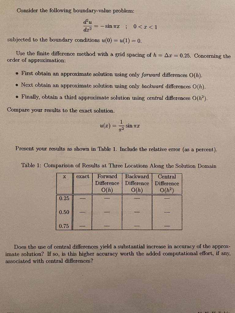 Solved Consider the following boundary-value problem: du = | Chegg.com