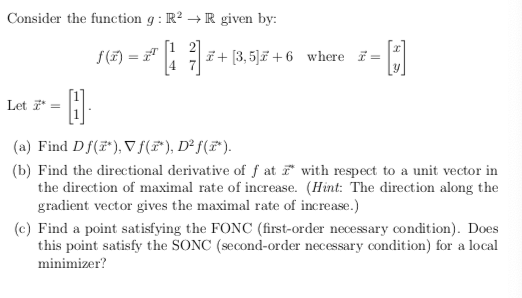 Solved Consider the function g: R2 + R given by: 1 2 f(E) = | Chegg.com