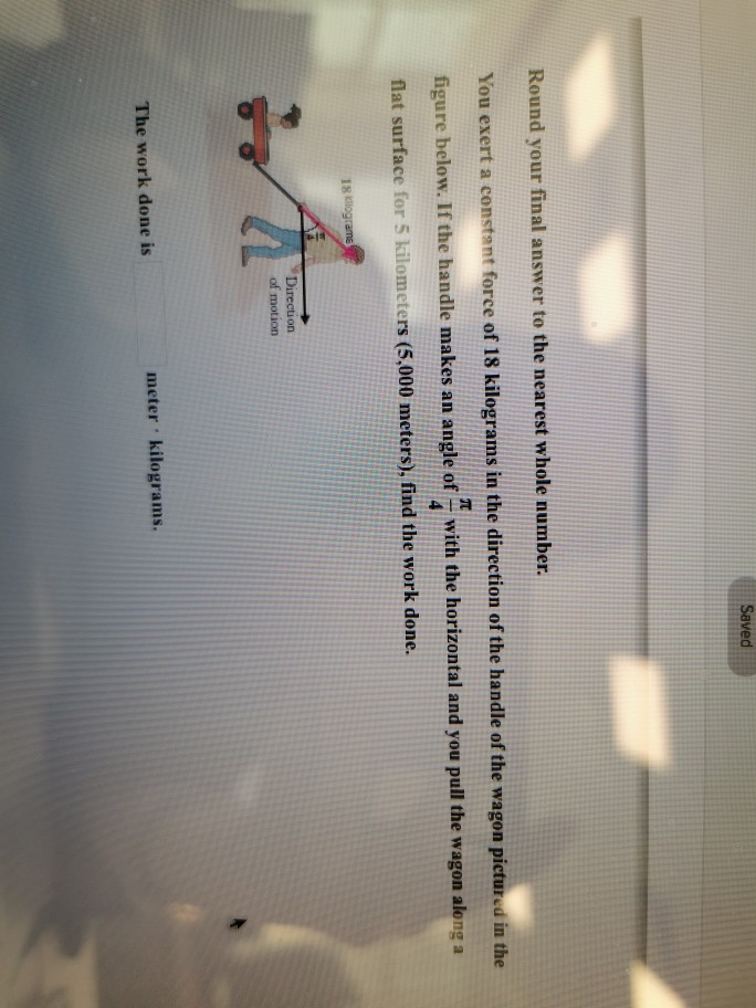 Solved Saved Round your final answer to the nearest whole | Chegg.com