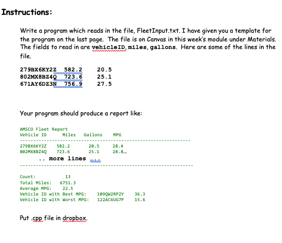 Solved Fleetlnput.txt 279BX6KY2Z 582.2 802MX8BZ4Q723.6 | Chegg.com