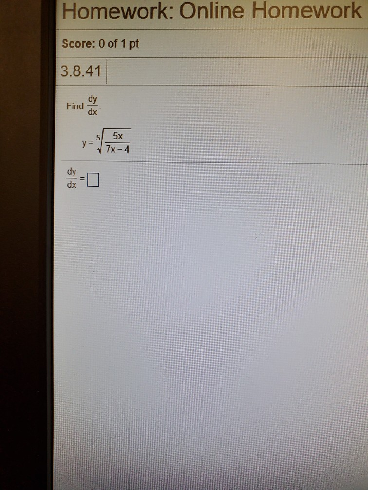 Solved Homework: Online Homework Score: 0 of 1 pt 3.8.41 | Chegg.com