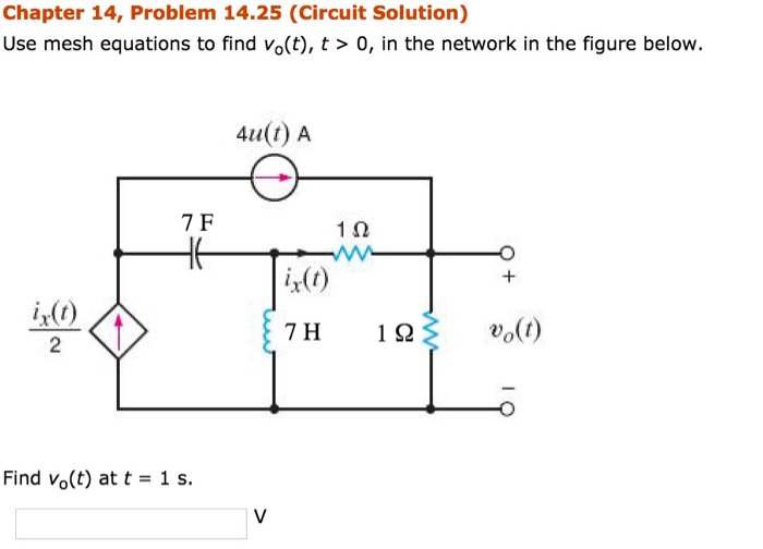 Solved Chapter 14, Problem 14.25 (Circuit Solution) Use mesh | Chegg.com