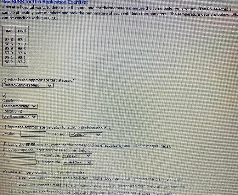 Solved Use SPSS for this Application Exercise: A RN at a | Chegg.com