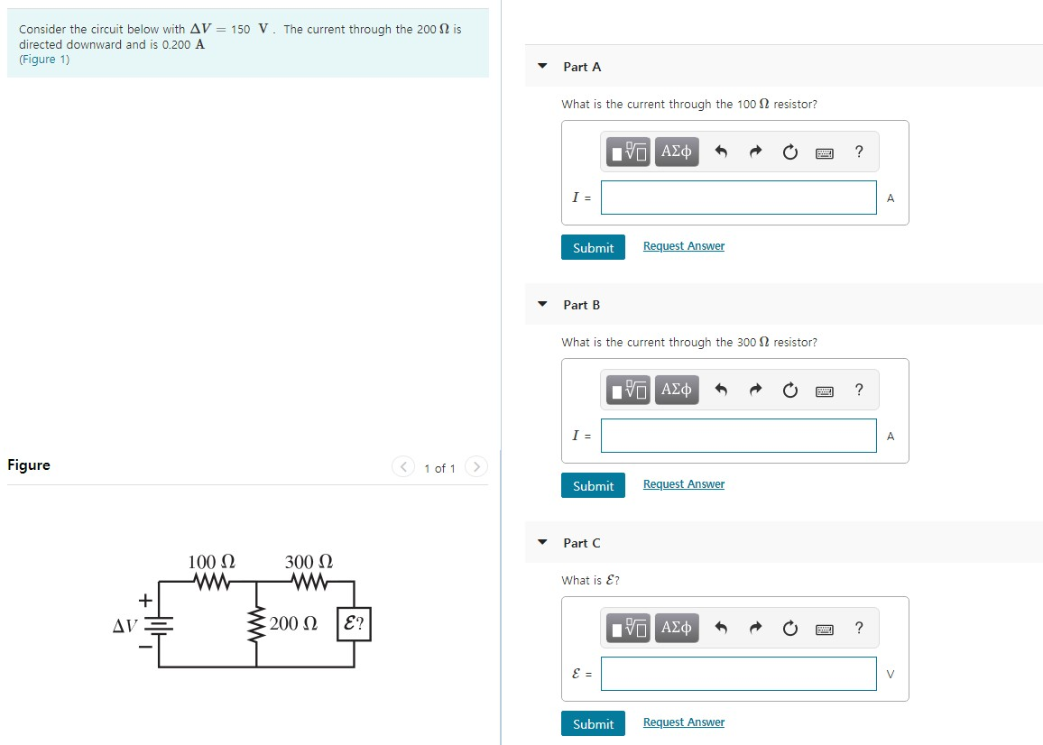 Solved Consider the circuit below with AV = 150 V. The | Chegg.com