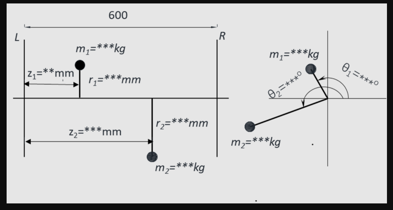 In the arrow rotor system shown below, m1=2 kg, m2=2 | Chegg.com