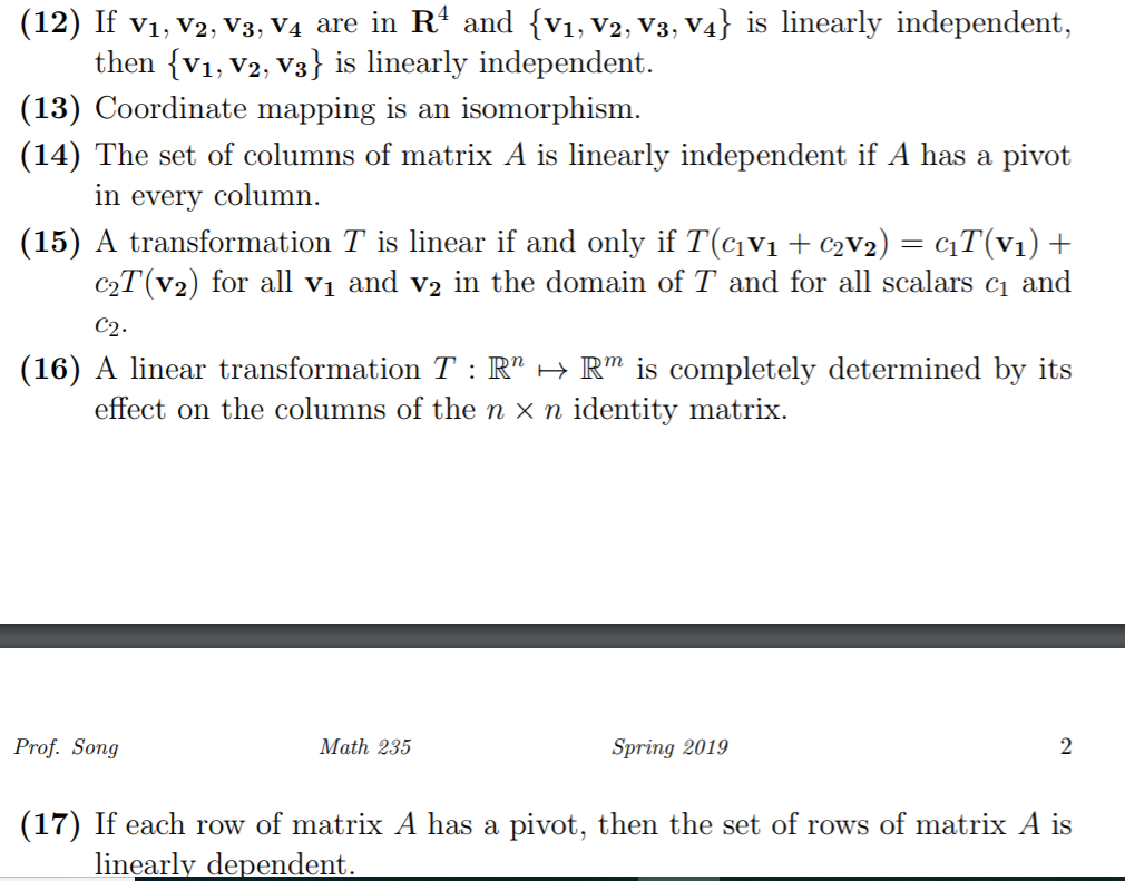 Solved (12) If vı, v2, v3, V4 are in R4 and {v1, v2, V3, v4} | Chegg.com