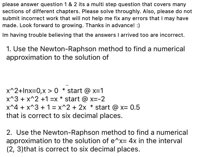 Solved please answer question 1 & 2 its a multi step | Chegg.com