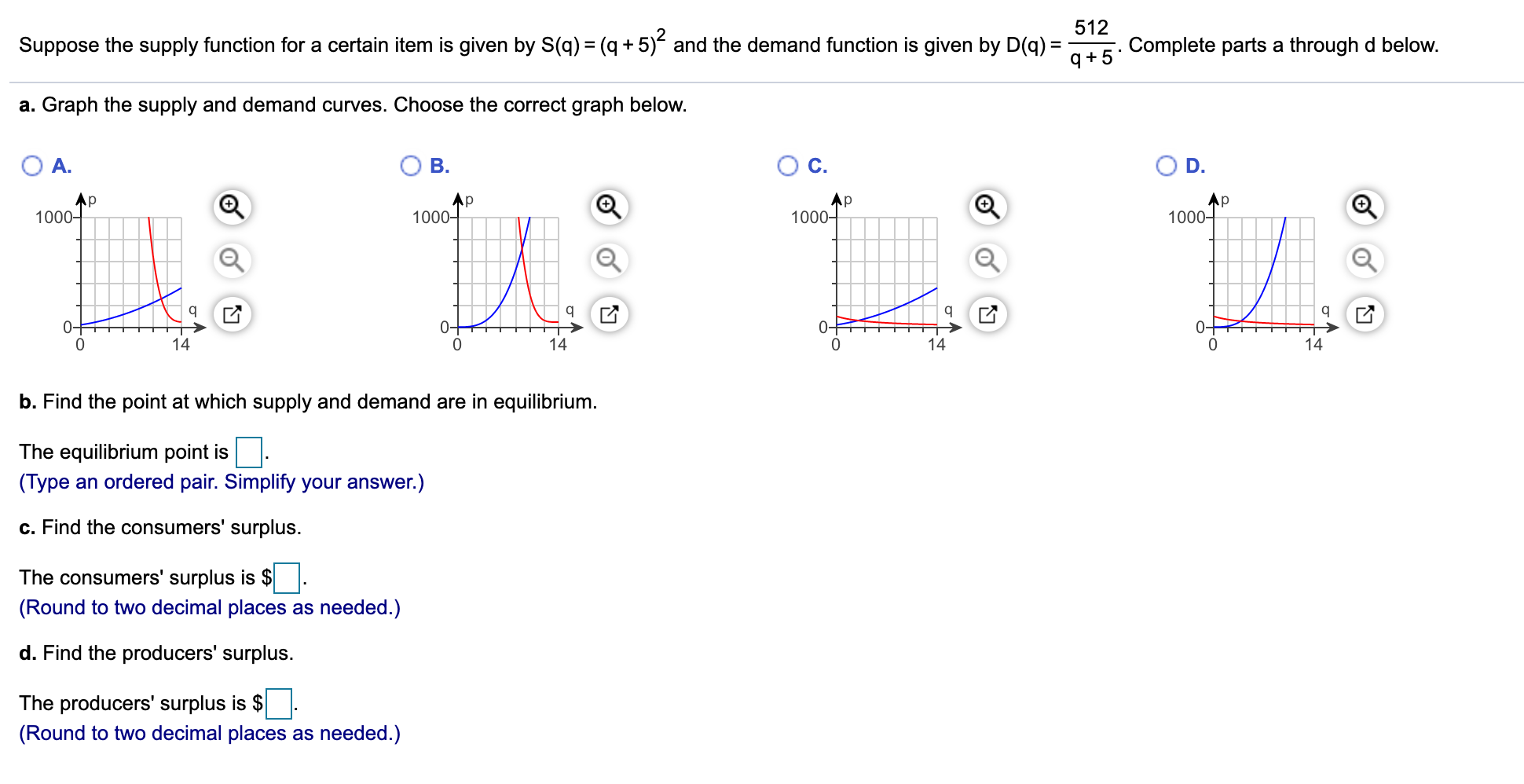 Solved 512 Suppose the supply function for a certain item is | Chegg.com