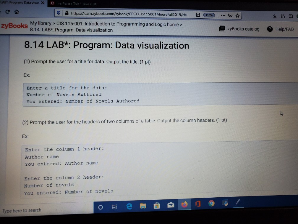 Solved B Program Data Visus X C Ive Posted This 3 Time