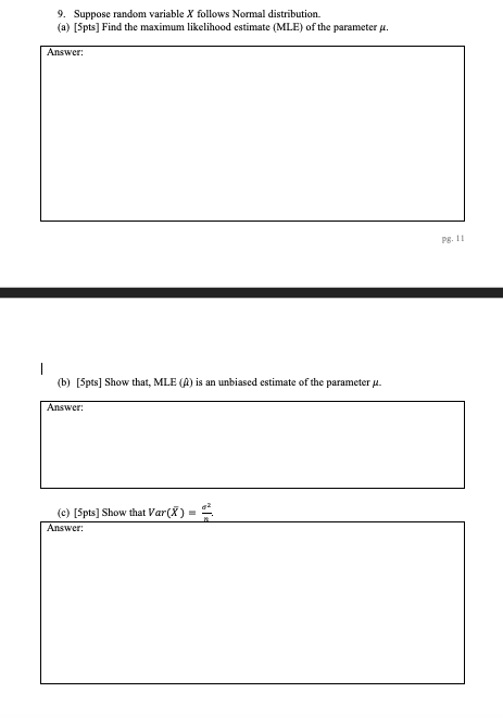 Solved 9. Suppose random variable X follows Normal | Chegg.com