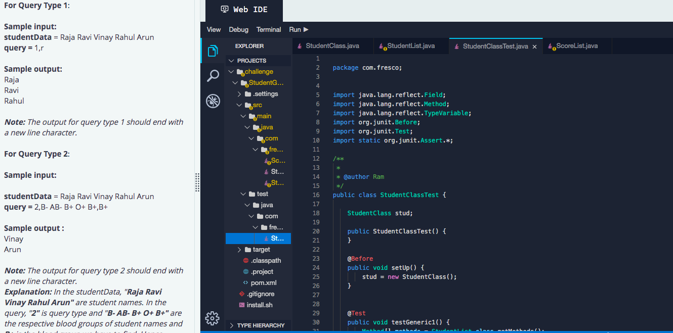 Solved 1. Generic Class View Debug Terminal Run EXPLORER | Chegg.com