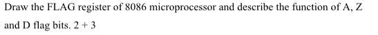 Solved Draw the FLAG register of 8086 microprocessor and | Chegg.com