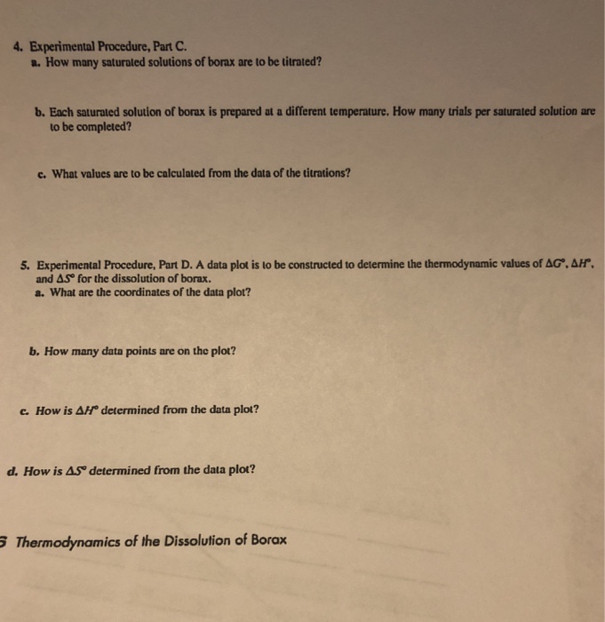 Solved 4. Experimental Procedure, Part C a. How many | Chegg.com
