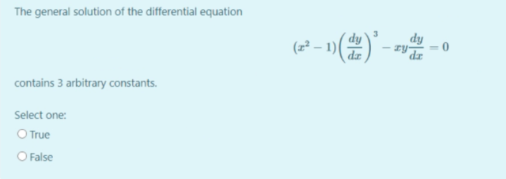 Solved The general solution of the differential equation | Chegg.com