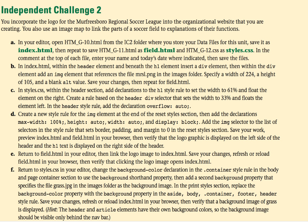 Solved Tou incorporate the logo for the Murfreesboro | Chegg.com