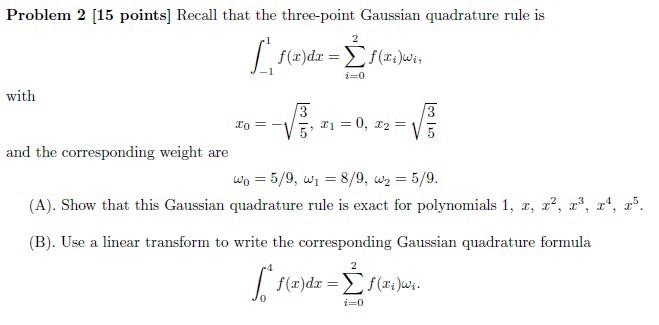 Solved Problem 2 [15 points] Recall that the three-point | Chegg.com