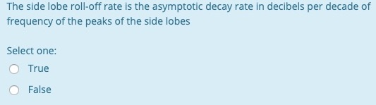 Solved The minimum side lobe level is the largest side lobe | Chegg.com