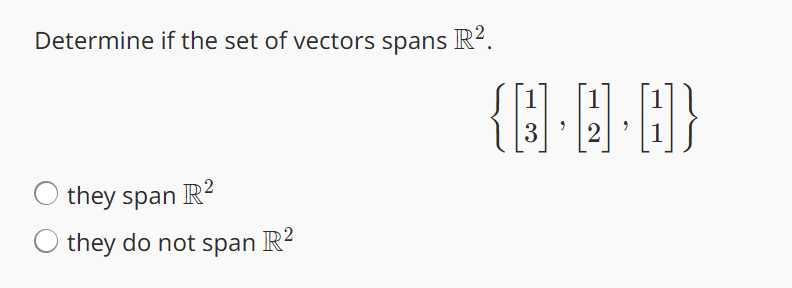 Solved Determine if the set of vectors spans R4. | Chegg.com