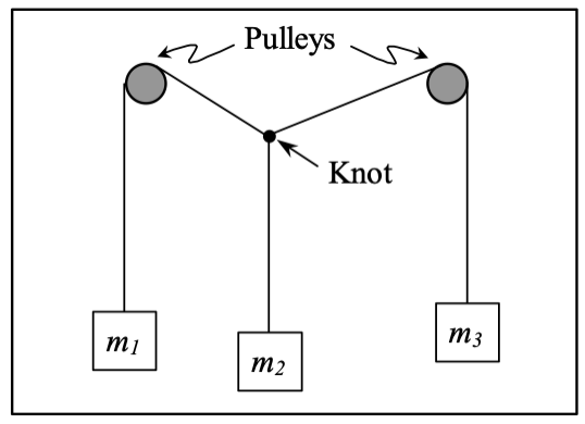 Solved Draw a free body diagram for one of the hanging | Chegg.com