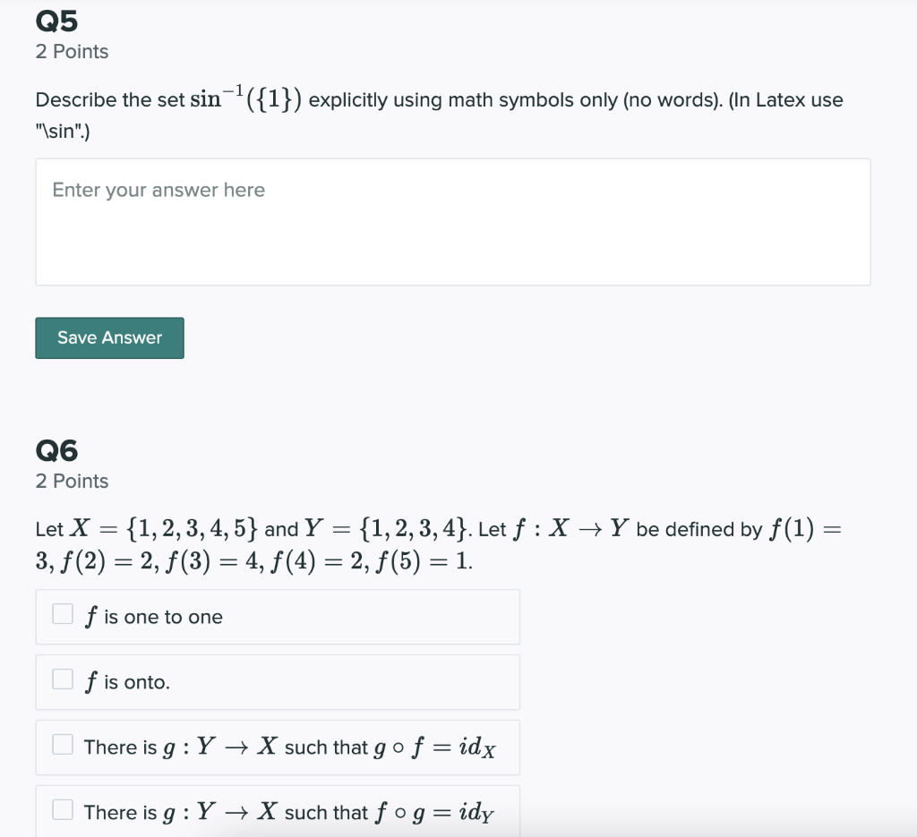 Solved Describe the set sin−1({1}) explicitly using math | Chegg.com