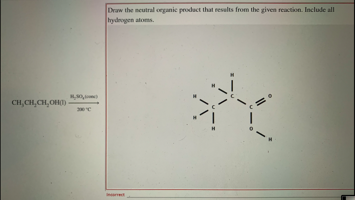 Solved Predict the products when 1-propanol is heated in the | Chegg.com