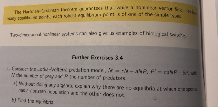 Solved vector field may hae The Hartman-Grobman theorem | Chegg.com