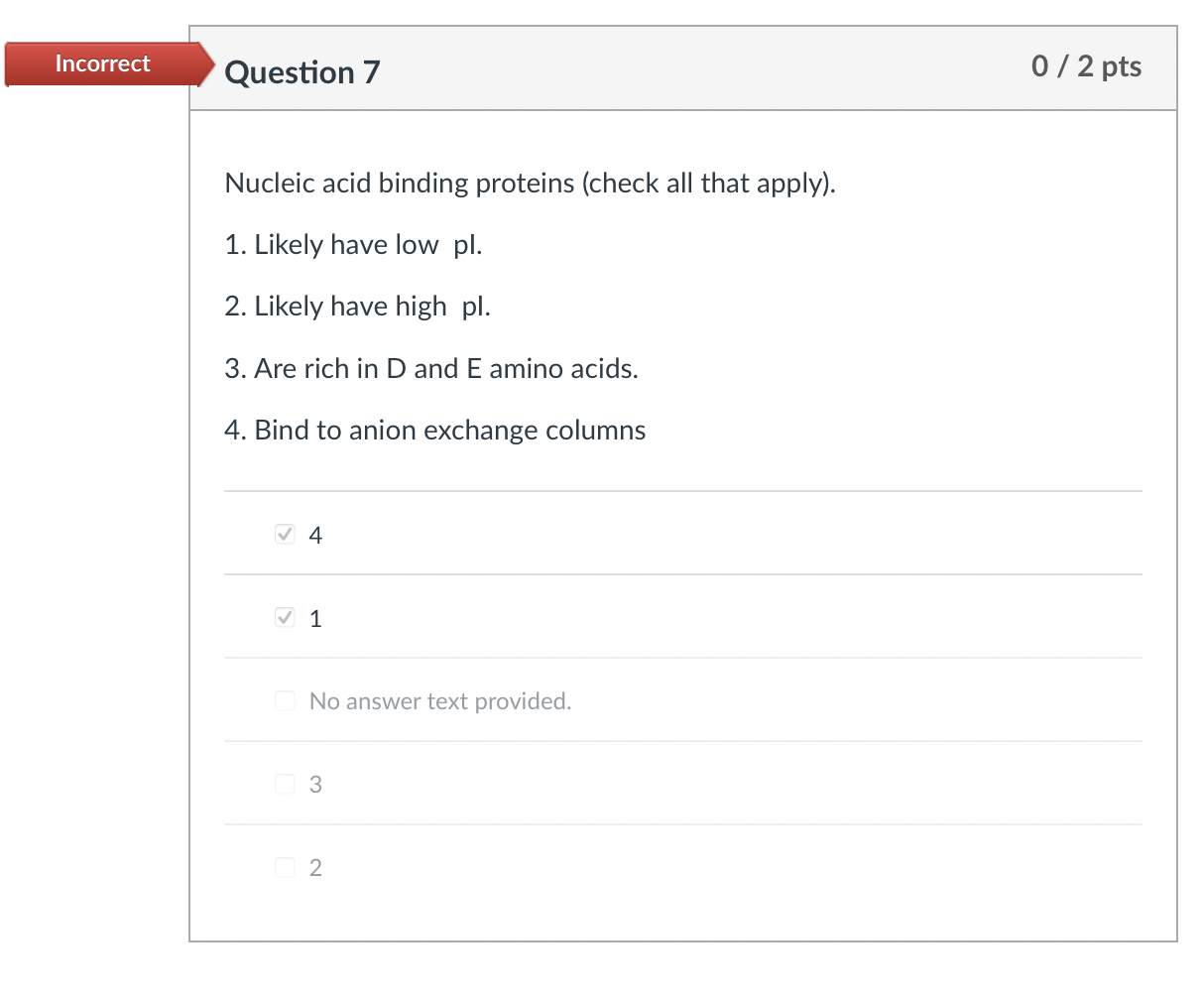 Solved Nucleic acid binding proteins (check all that apply). | Chegg.com