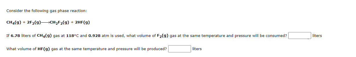 Solved Consider the following gas phase reaction: CH4(g)+2 | Chegg.com