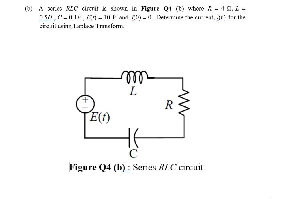 Solved (b) A series RLC circuit is shown in Figure 24 (b) | Chegg.com