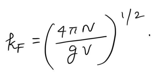 Solved Find the Fermi wave vector kf of a gas of N fermions, | Chegg.com