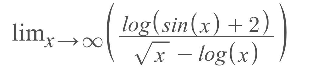 Solved limx→∞(x−log(x)log(sin(x)+2)) | Chegg.com