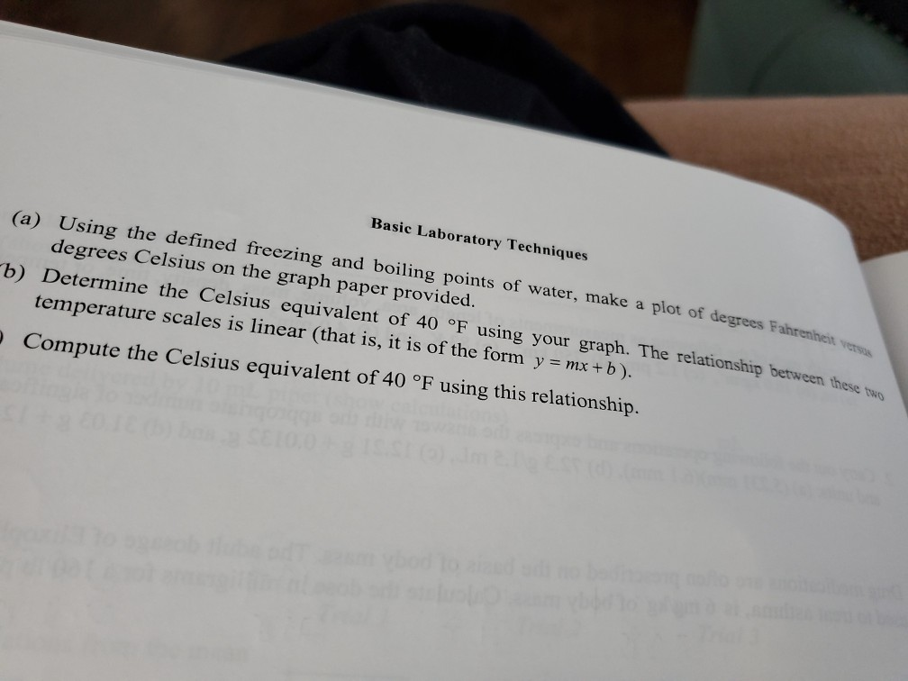 Solved Basic Laboratory Techniques (a) Using the defined | Chegg.com